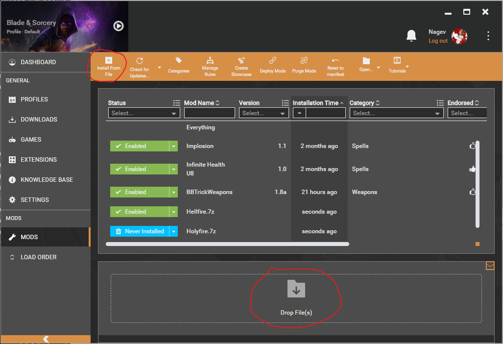 Bug Report - Other: Blade & Sorcery - Mods Stopped Working after Vortex ...