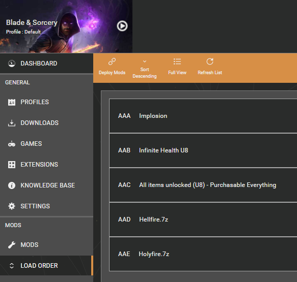 Bug Report - Other: Blade & Sorcery - Mods Stopped Working after Vortex ...