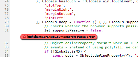 wkhtmltopdf's QT browser fails on `let` · Issue #19648 · highcharts/highcharts · GitHub