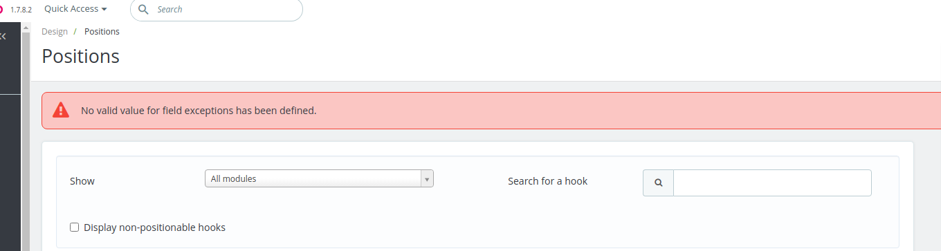 Hook exceptions not working on modules' controllers · Issue #27056 · PrestaShop/PrestaShop · GitHub