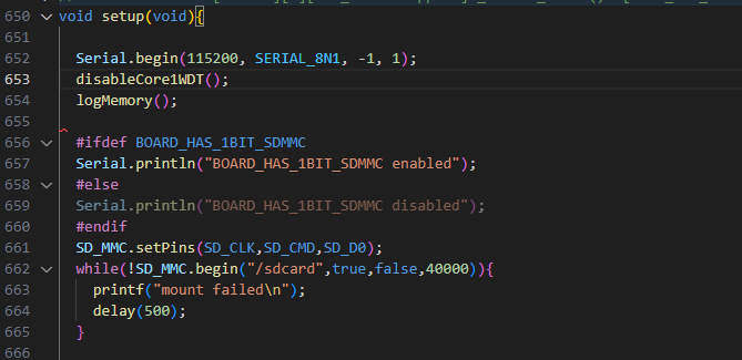Problem with SD_MMC in 1 bit mode (working fine with Arduino IDE) · Issue #1108 · platformio ...