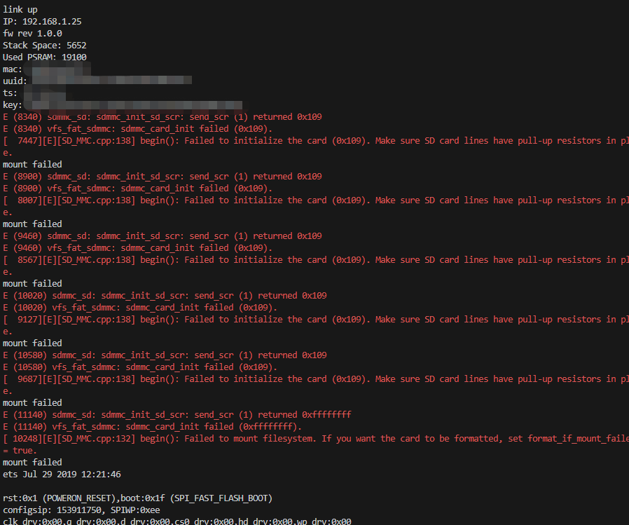 Problem with SD_MMC in 1 bit mode (working fine with Arduino IDE) · Issue #1108 · platformio ...