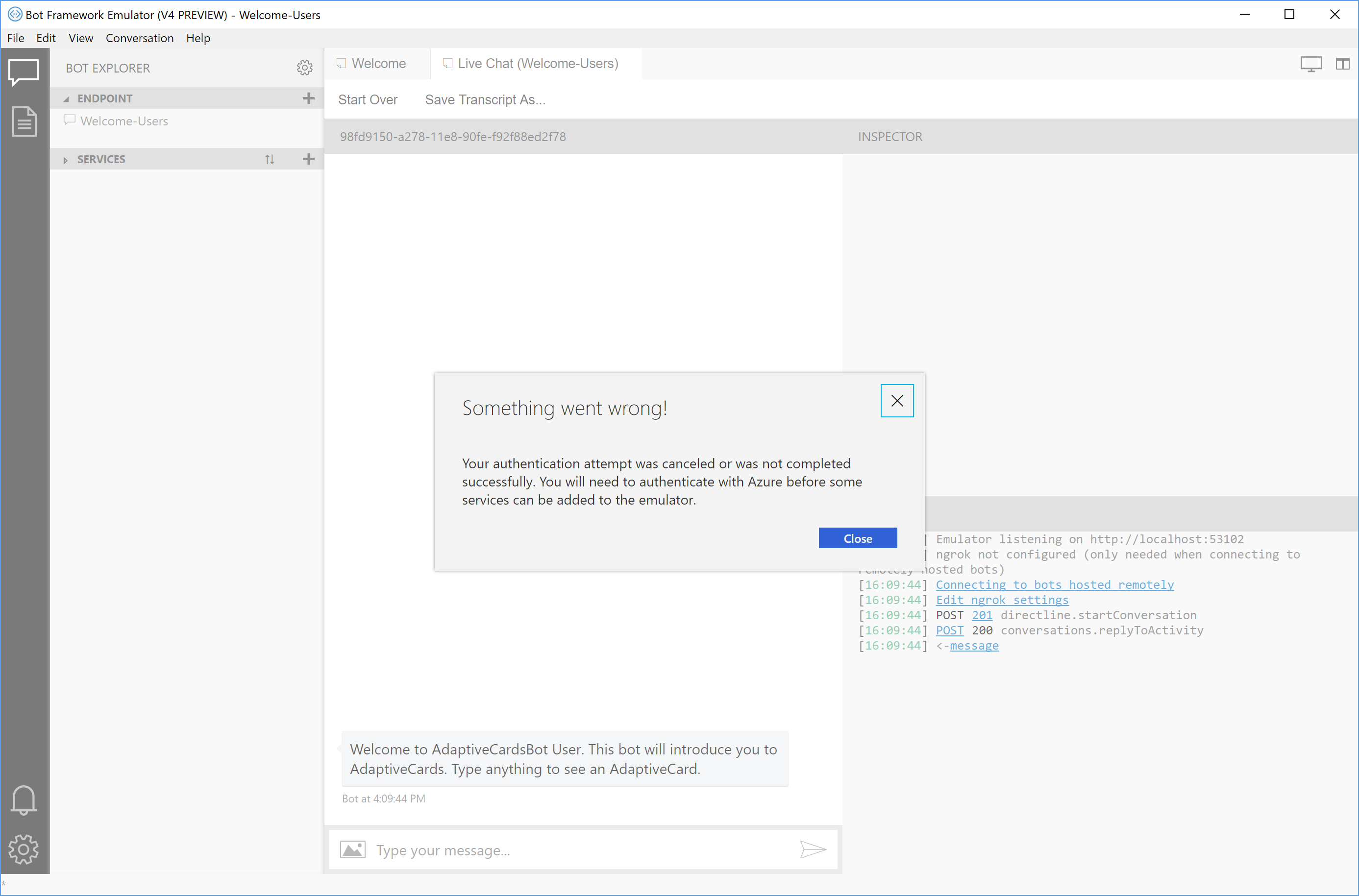 Can't sign in to Azure With TFA Accounts · Issue #861 · microsoft/BotFramework-Emulator · GitHub
