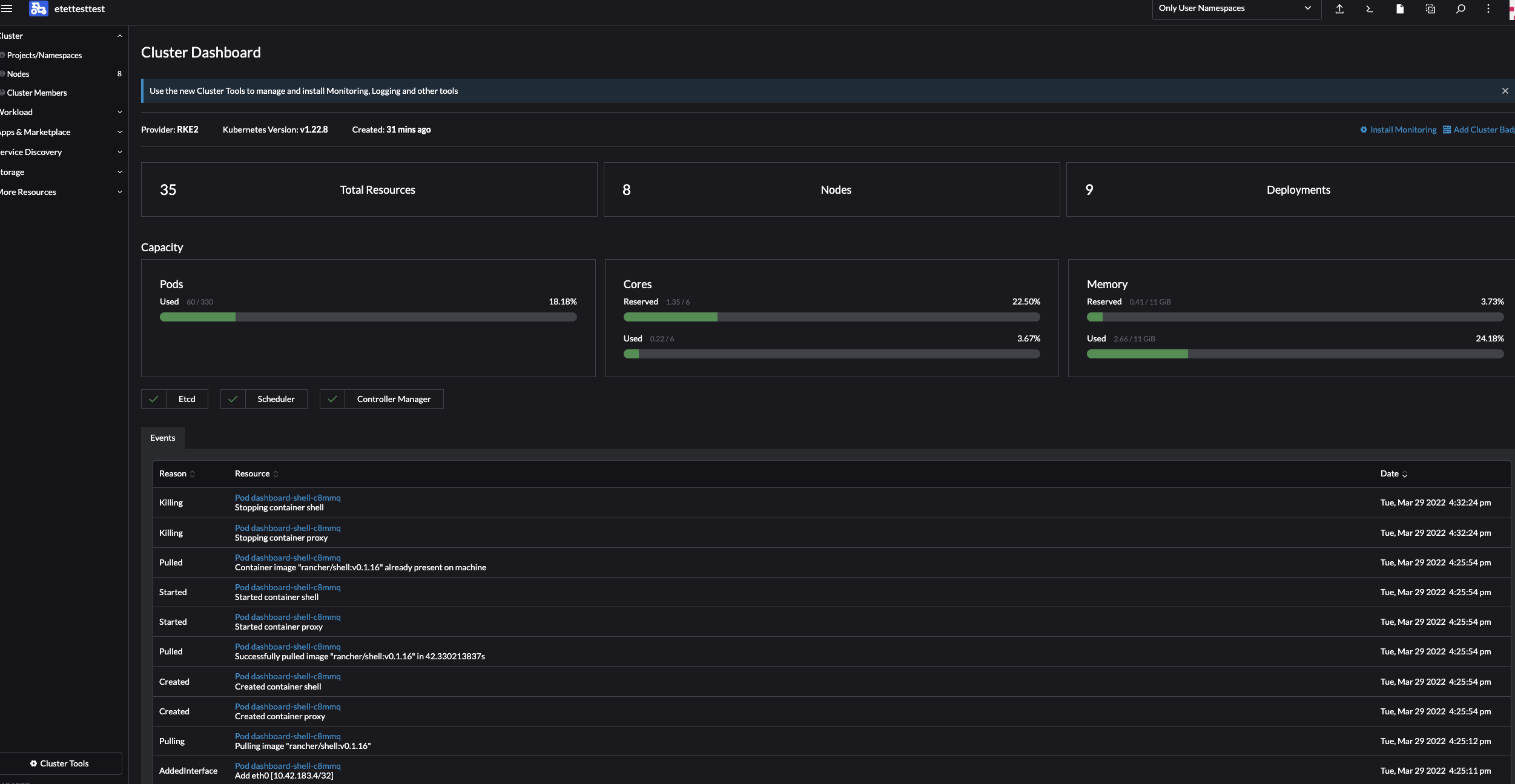 Unable to provision clusters from Rancher with multiple ectd-only nodes and multus,canal or ...