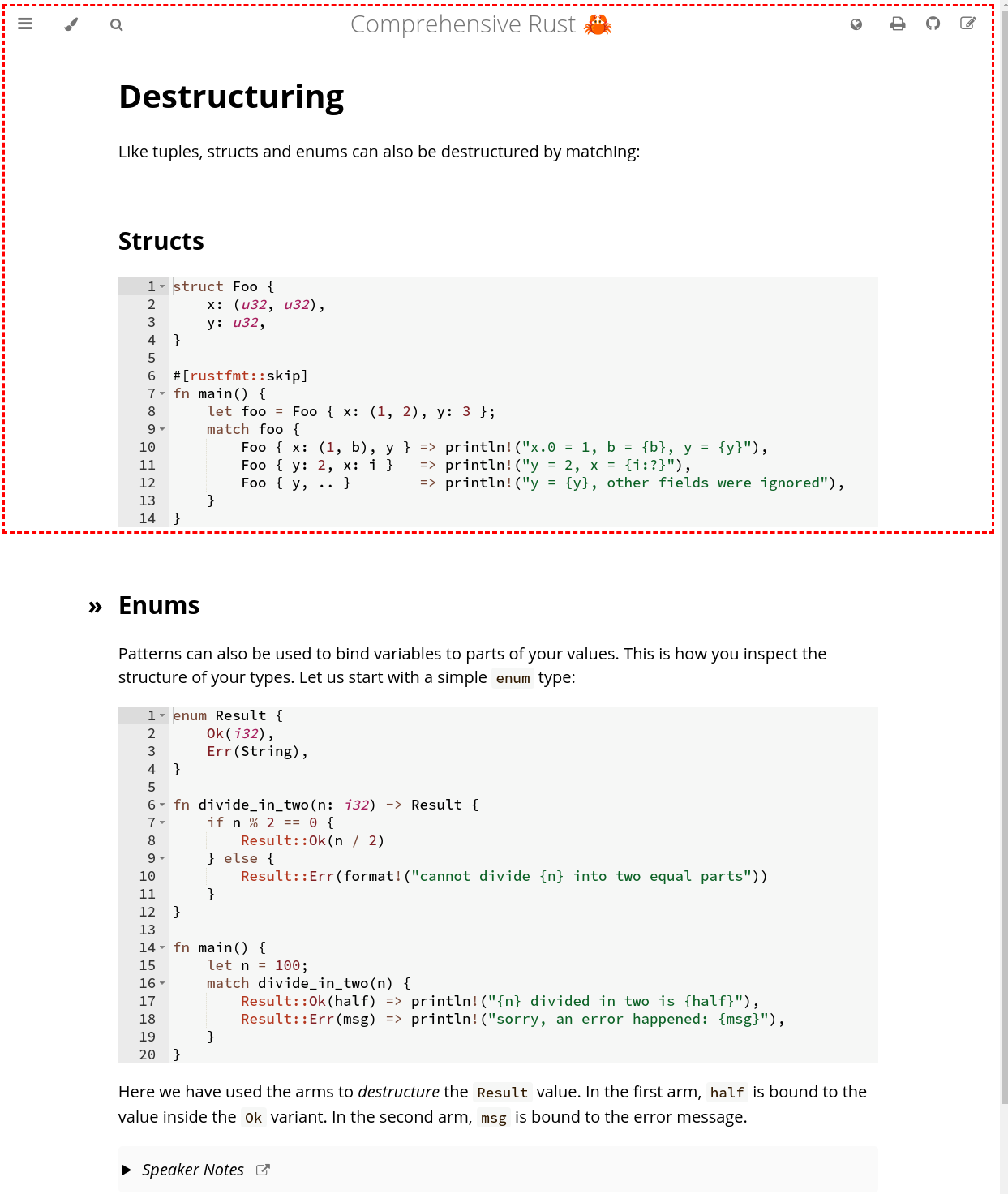 Size and style of slides in v2 · Issue #1464 · google/comprehensive-rust · GitHub