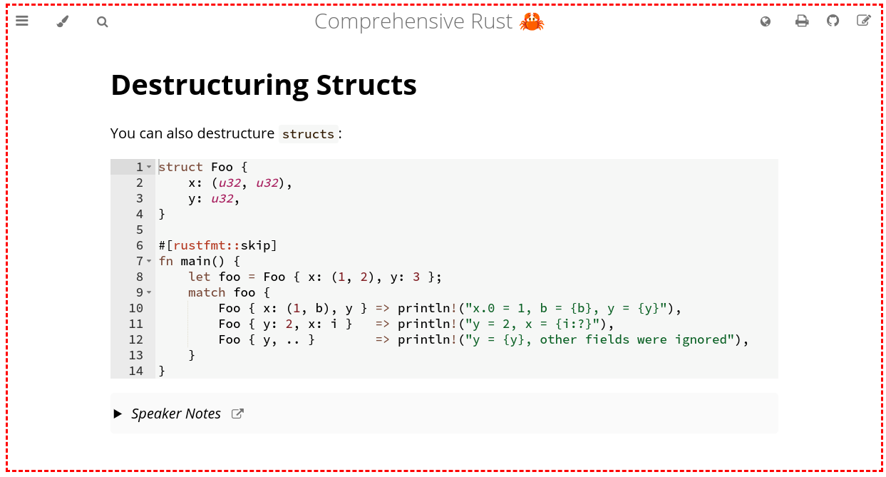 Size and style of slides in v2 · Issue #1464 · google/comprehensive-rust · GitHub