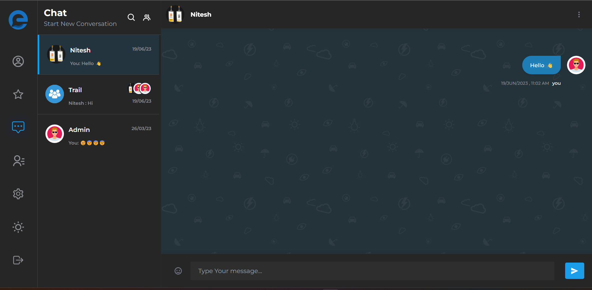 GitHub - narendercoder/E-Talk: Chat app using react js