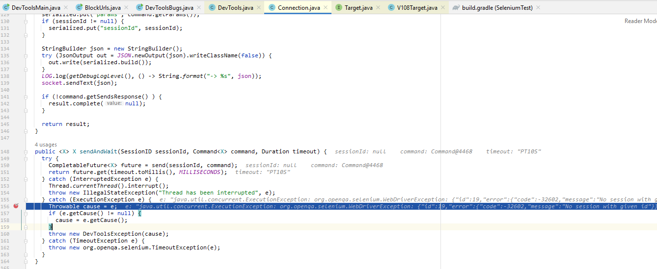 [🐛 Bug] Devtoolsexcetion With Multiple Windows And Or Tabs · Issue 11437 · Seleniumhq