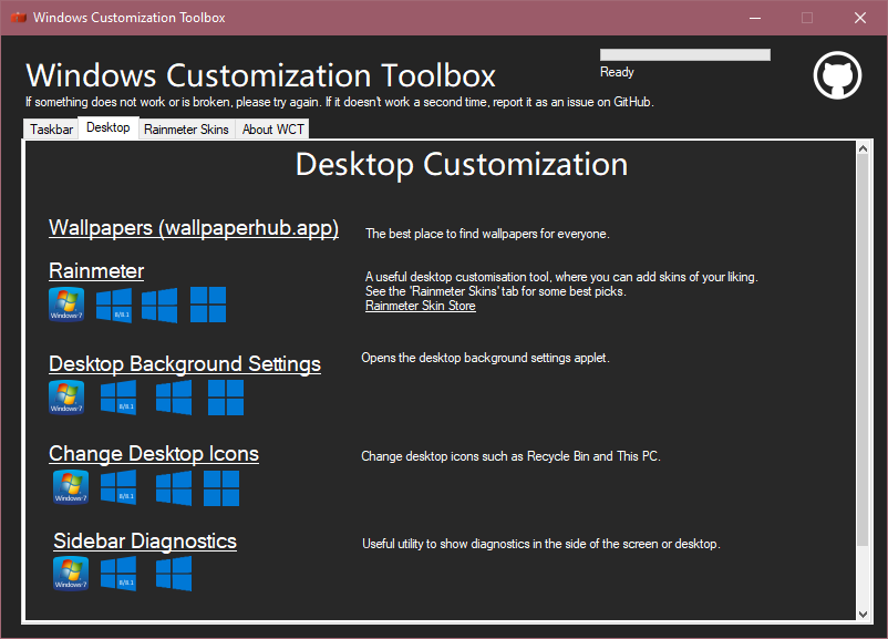 GitHub - oliverstech/WindowsCustomizationToolbox: A tool with the best ...