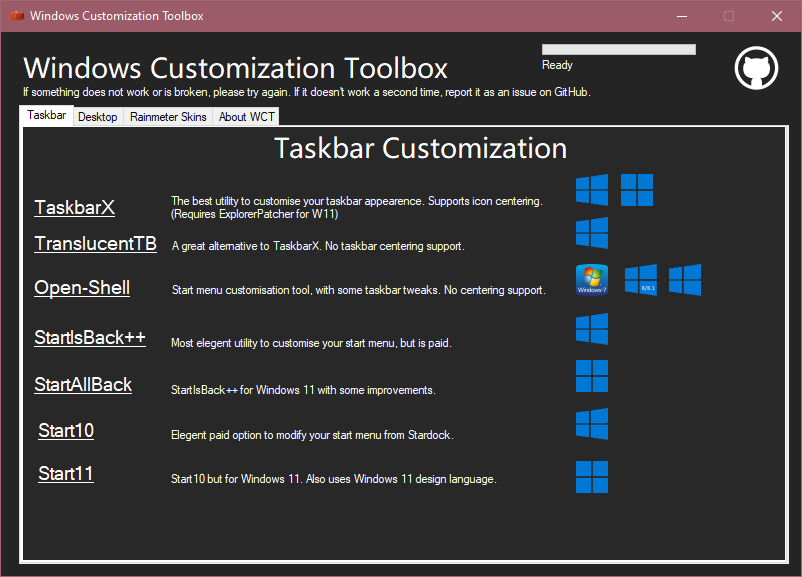 GitHub - oliverstech/WindowsCustomizationToolbox: A tool with the best ...
