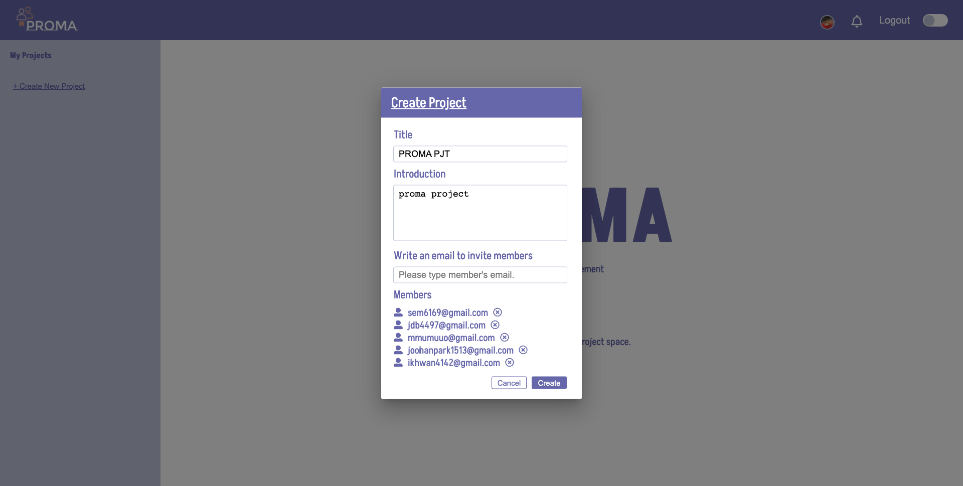 GitHub - uuuouuo/PROMA: 소규모 프로젝트 업무 관리 플랫폼, PROMA 💻