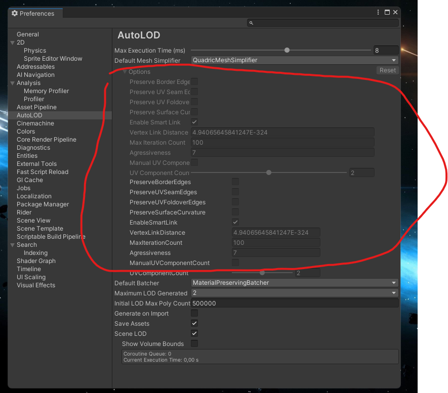The "Options" is Disabled? · Issue #93 · Unity-Technologies/AutoLOD · GitHub