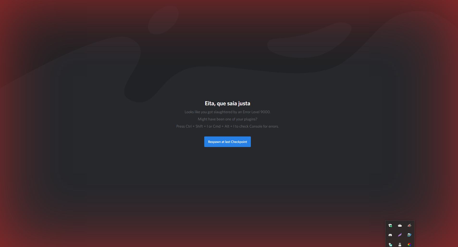 [Bug] Entirely Transparent Crash Screen · Issue #1458 · BetterDiscord/BetterDiscord · GitHub