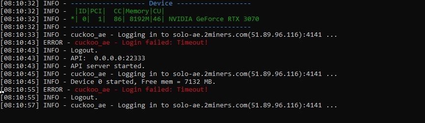 Login failed. Timeout! - AiProtection on ASUS router · Issue #393 · NebuTech/NBMiner · GitHub