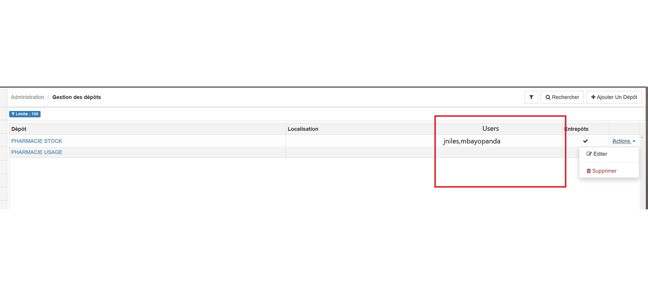 Add users to the Depot Management page · Issue #4419 · Third-Culture-Software/bhima · GitHub