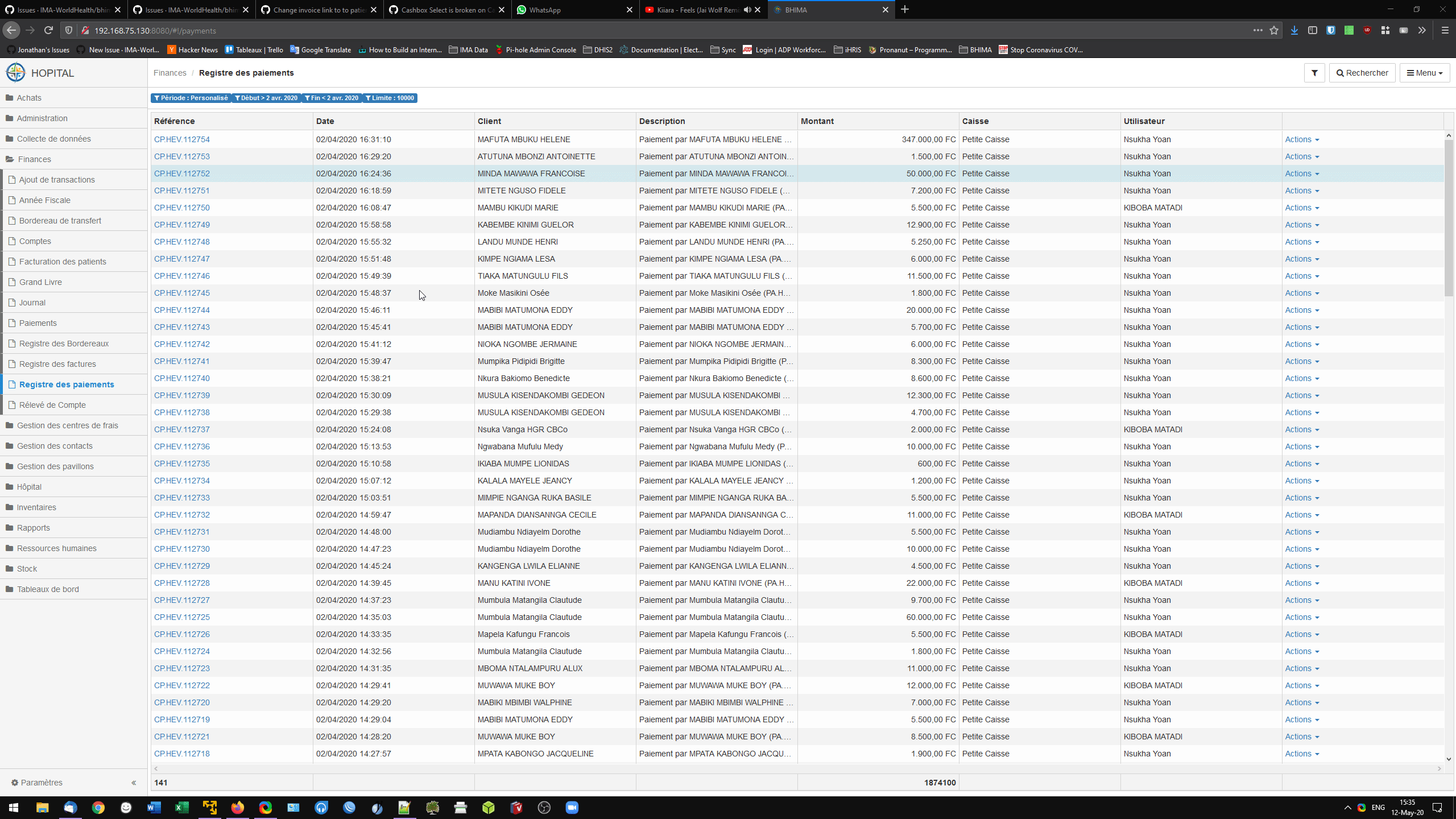 Cash Search Modal does not save the "project" selection · Issue #4490 · Third-Culture-Software ...