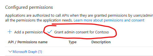 Select Grant admin consent for..., then select Yes to provide admin ... Select Grant admin consent for..., then select Yes to provide admin ...