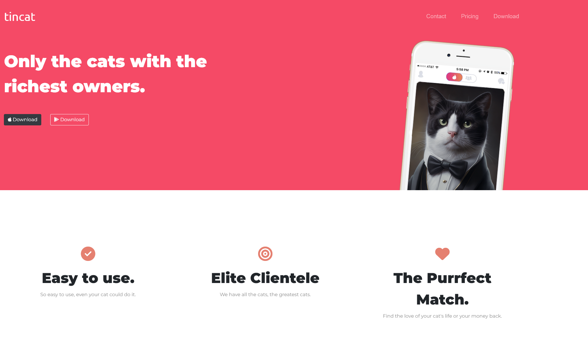 GitHub - anthonykameka/TinCat: Cat-Dating Static Website applying UI knowledge and using ...