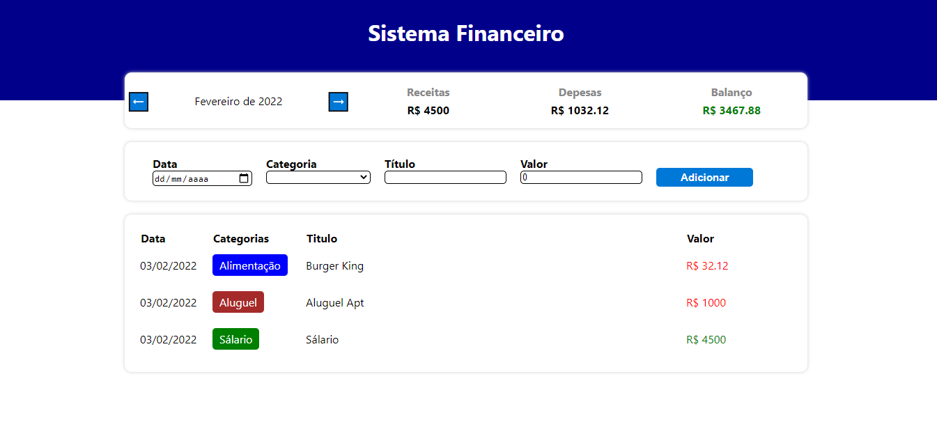 GitHub - zehenrique0822/ReactControleFinanceiro: Sistema para controle financeiro pessoal feito ...
