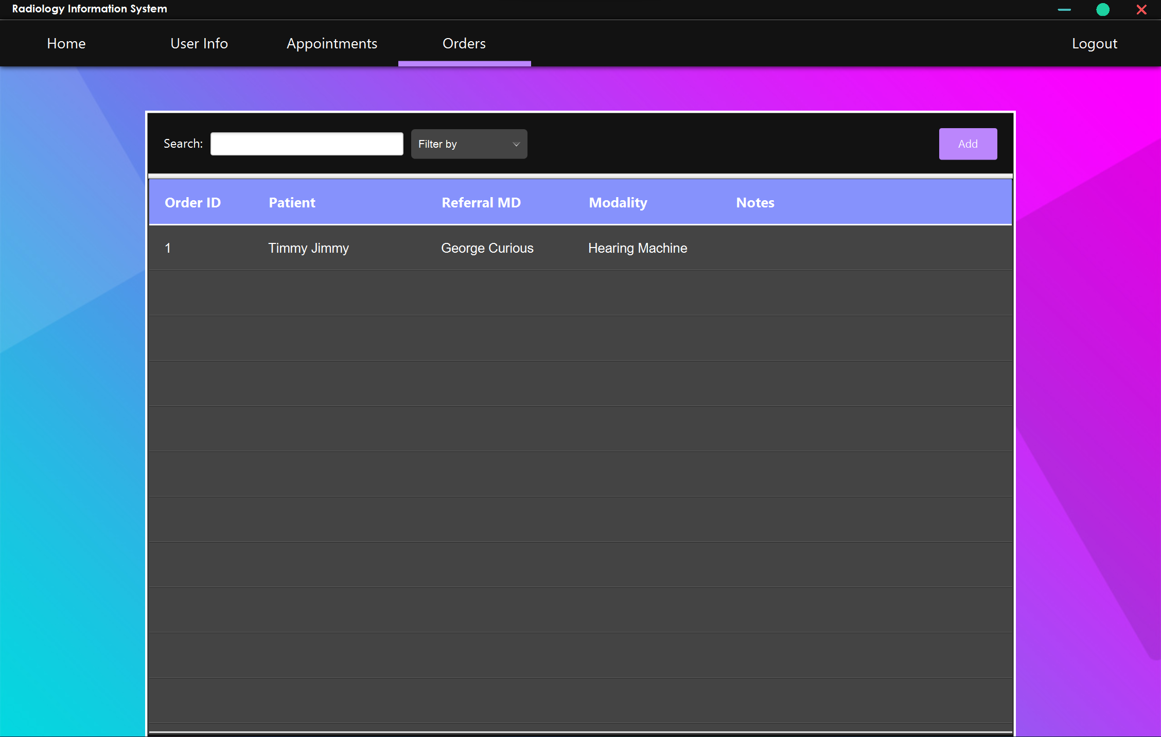GitHub - JMisley/RadiologyInformationSystem