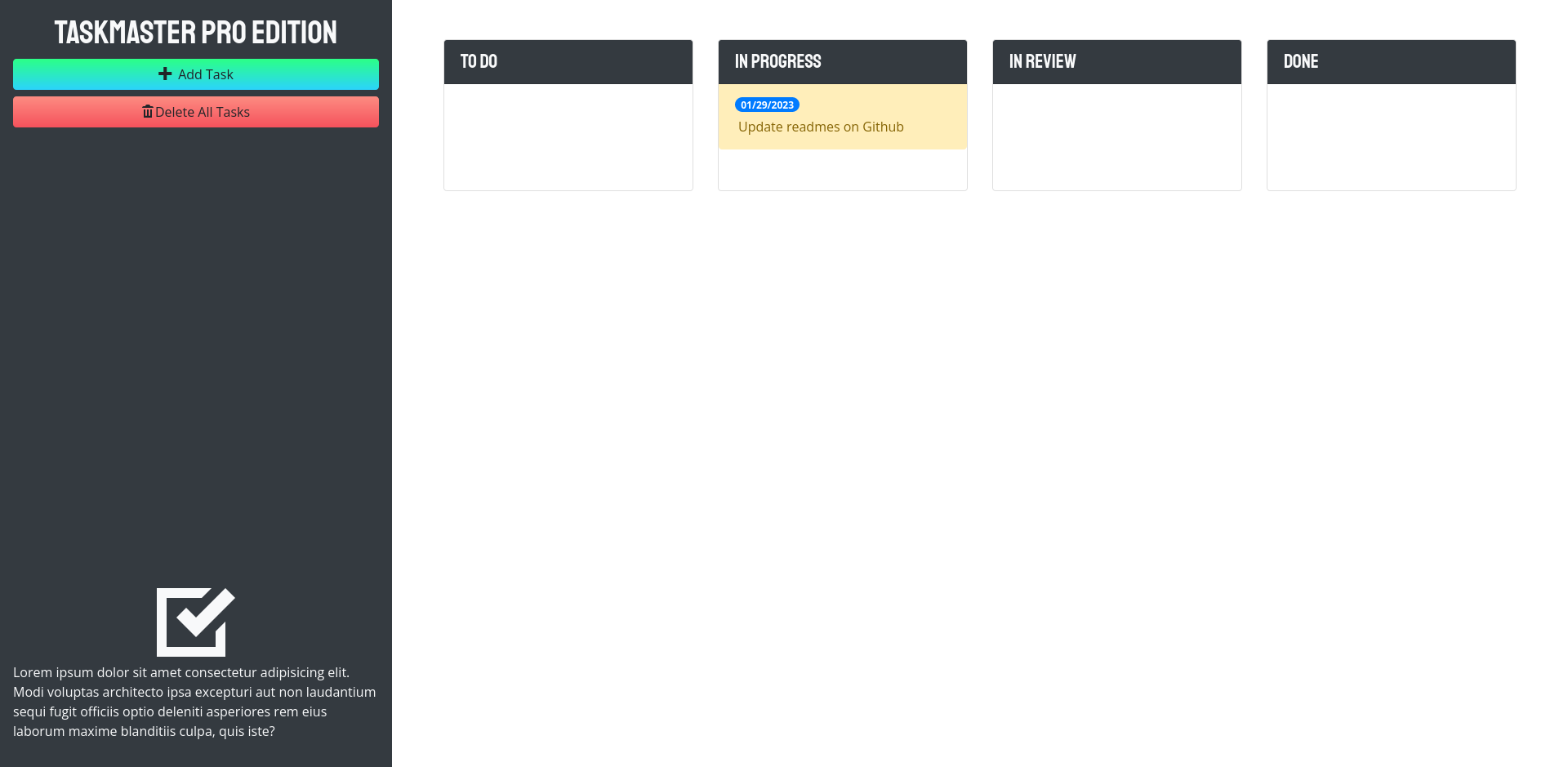 GitHub - xdatalinq/taskmaster-pro