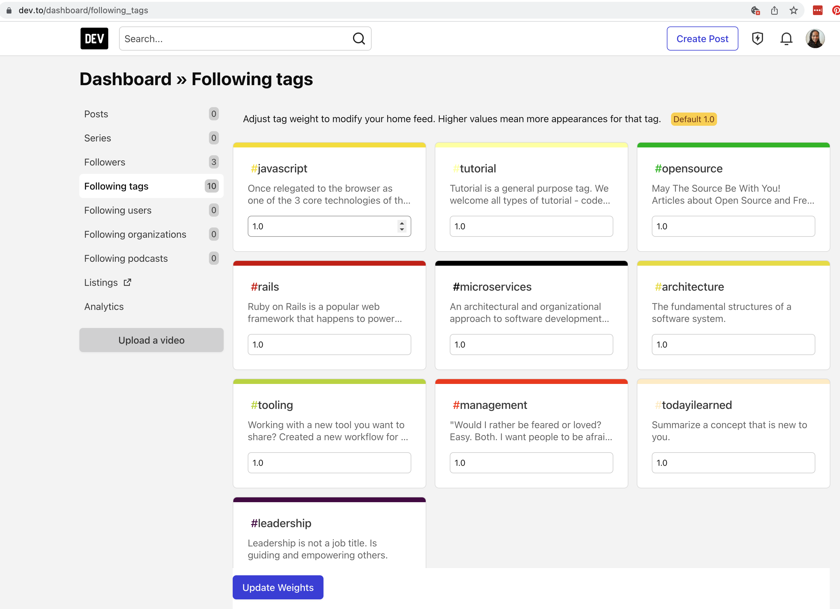 Follow Tag (replacing “direct” score) · Issue #18871 · forem/forem · GitHub