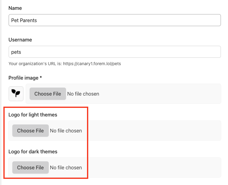 Remove Light & dark theme logos from org settings · Issue #19184 · forem/forem · GitHub