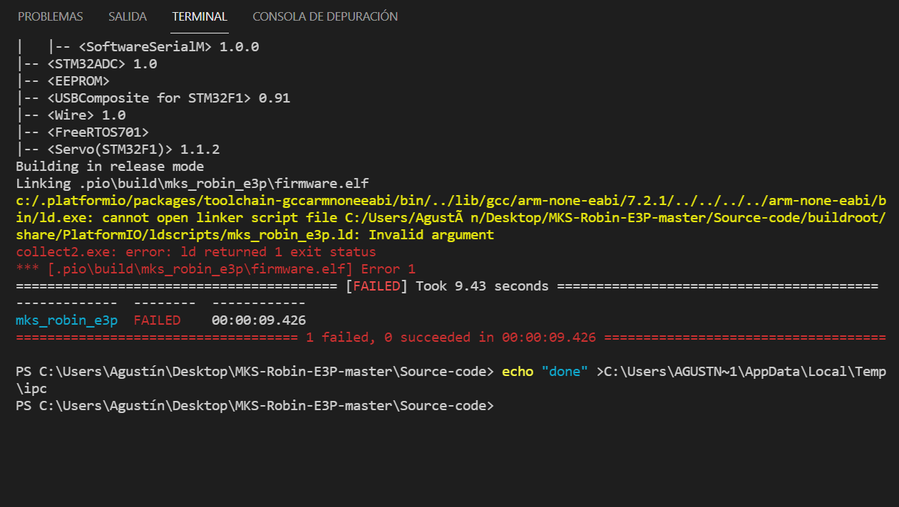 No compila MKS-Robin-E3P-master / Source-code · Issue #22 · makerbase-mks/MKS-Robin-E3P · GitHub