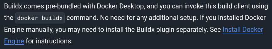 Buildx setup documentation has misleading verbiage · Issue #18429 · docker/docs · GitHub