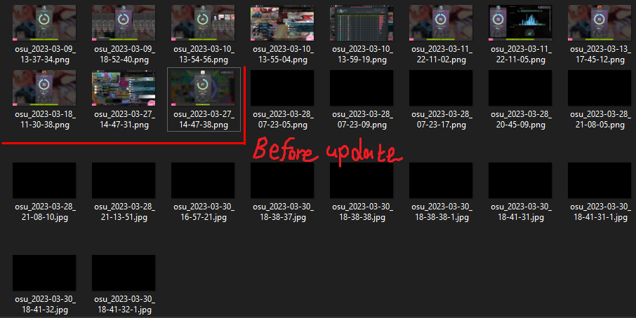 Black In-game screenshots since 2023.326.0 update · Issue #23063 · ppy ...