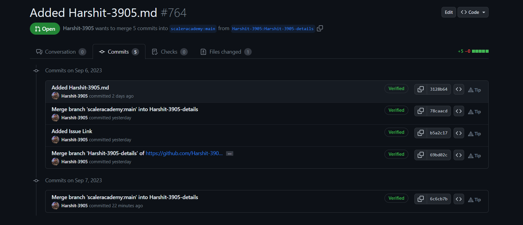 Challenge 1 - 27 : Harshit Joshi · Issue #156 · scaleracademy/scaler-open-source-september ...