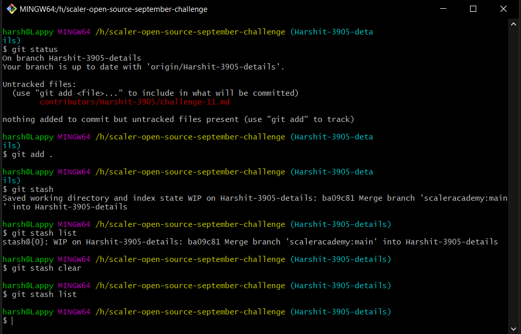 Challenge 1 - 27 : Harshit Joshi · Issue #156 · scaleracademy/scaler-open-source-september ...