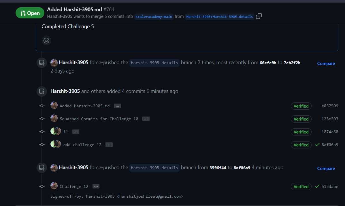Challenge 1 - 27 : Harshit Joshi · Issue #156 · scaleracademy/scaler-open-source-september ...