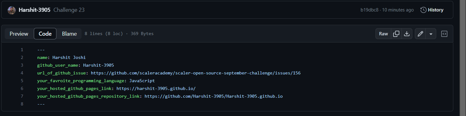 Challenge 1 - 27 : Harshit Joshi · Issue #156 · scaleracademy/scaler-open-source-september ...