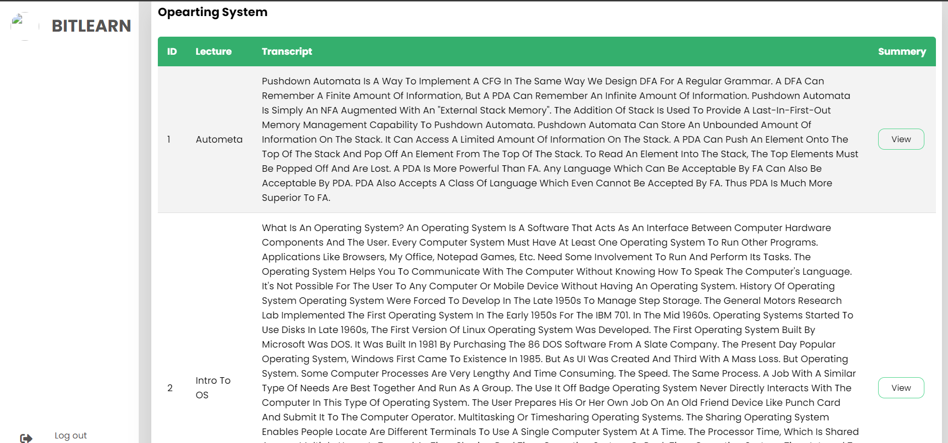 GitHub - dhanashrisonawane28/BitLearn: The TF/IDF based Summarization System
