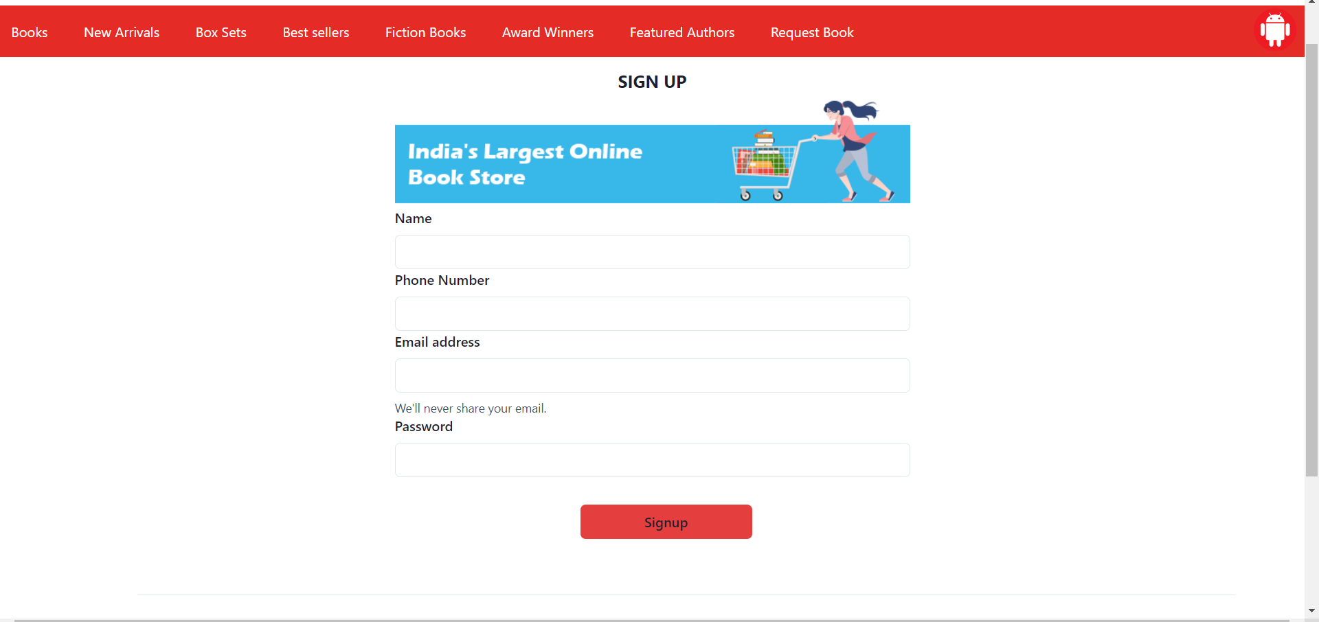 GitHub - Adii1707/Basic-Book-Store-App: This is an ecommerce website ...