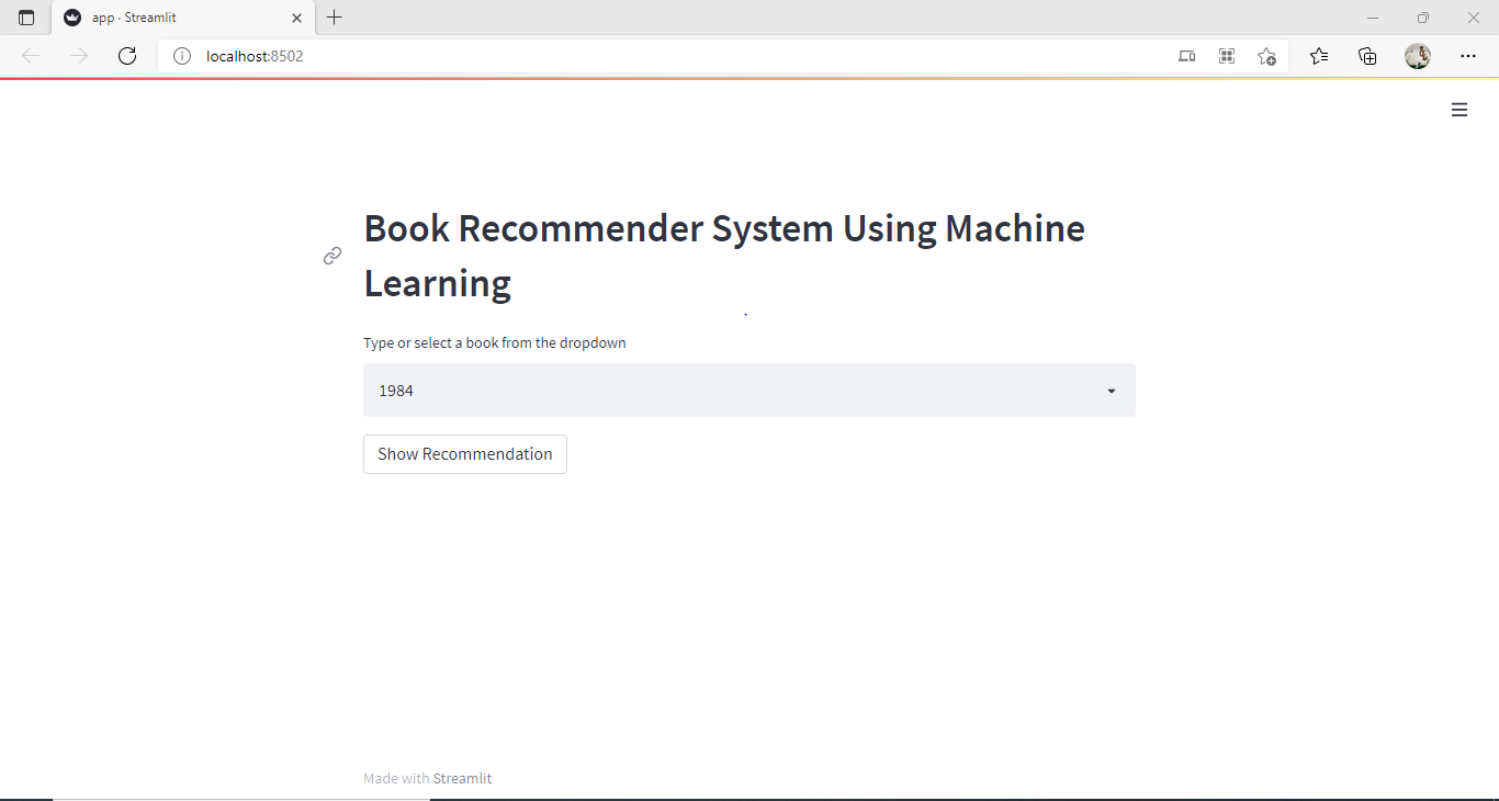 GitHub - SaiDharanesh/BookRecommendationSystem