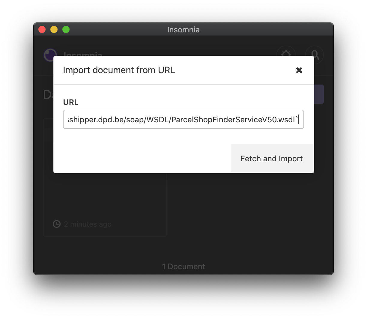 Importing WSDL succeeds, but project can't be opened - "Unable to render this definition ...