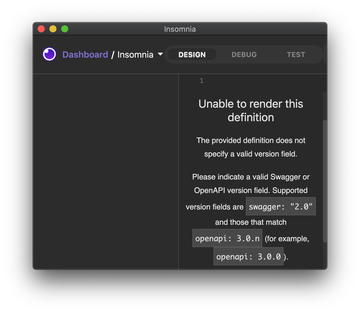 Importing WSDL succeeds, but project can't be opened - "Unable to render this definition ...