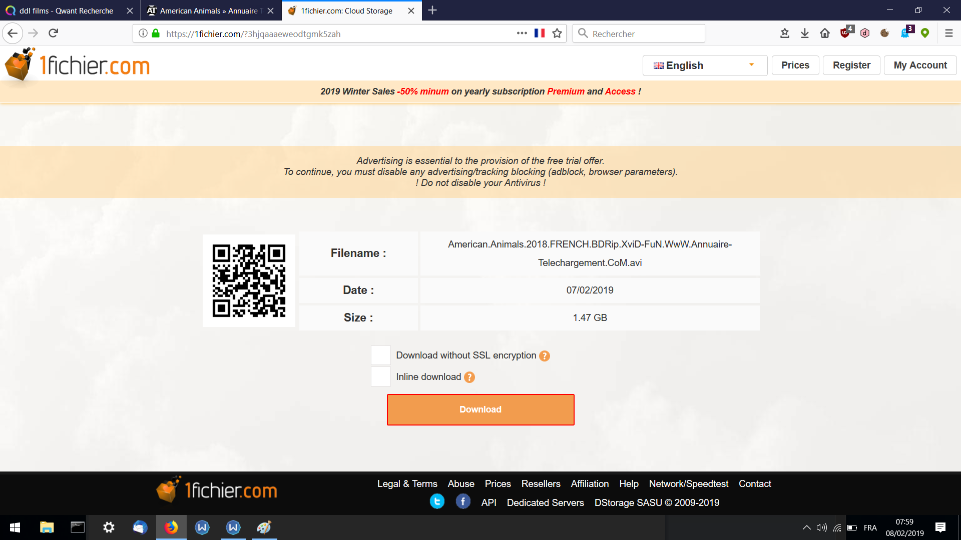 [Anti-adblock] 1fichier.com · Issue #266 · NanoAdblocker/NanoFilters ...