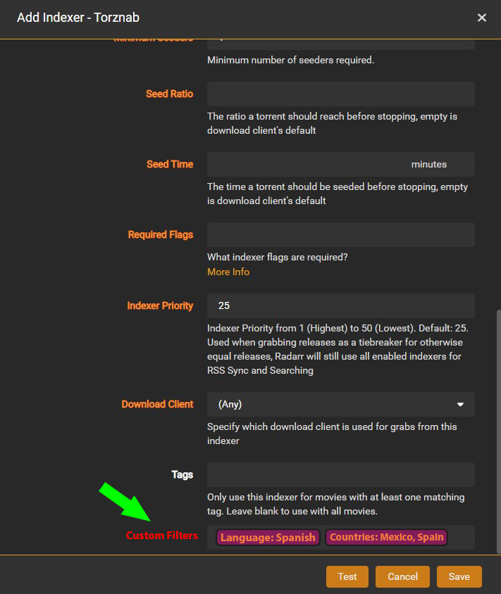 Custom Filters on Indexers · Issue #7447 · Radarr/Radarr · GitHub