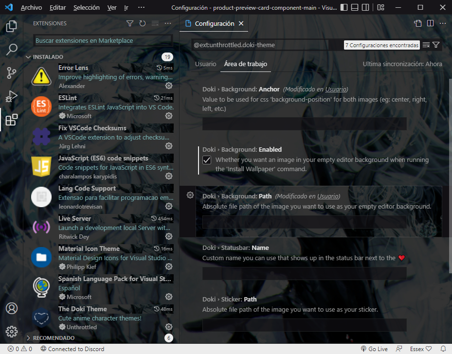 Wallpaper installed with a command overlays the custom wallpaper. · Issue #167 · doki-theme/doki ...