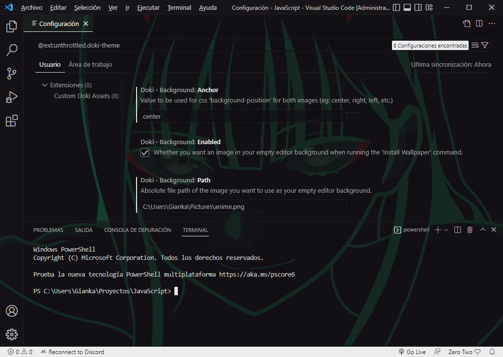 The content of the terminal is not visible · Issue #178 · doki-theme/doki-theme-vscode · GitHub