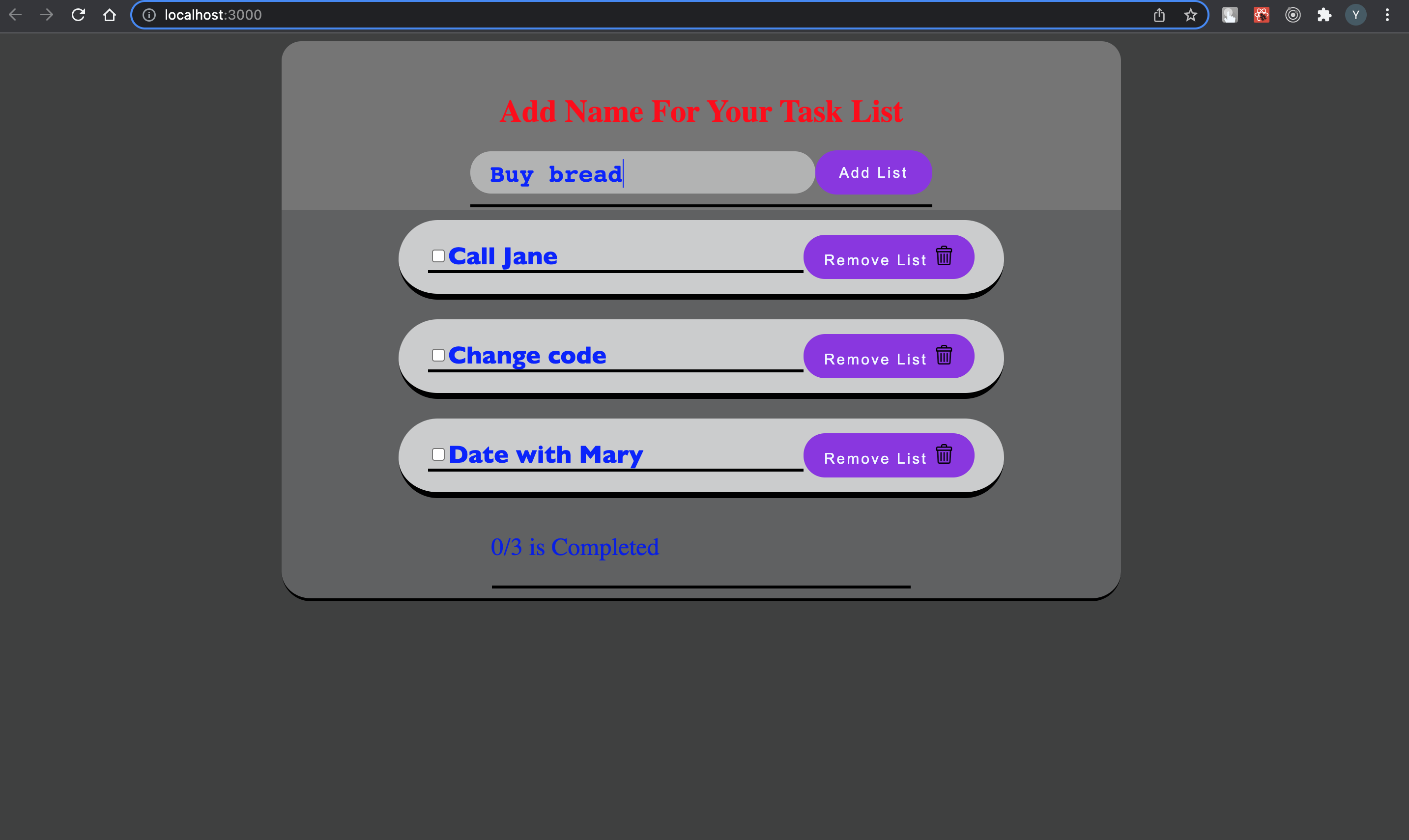 GitHub - Yan2397/Simple-React-To-Do-List: It's a very simple to-do list.