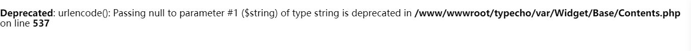 似乎用 PHP 8.1 会有一堆报错？ · Issue #1268 · typecho/typecho · GitHub