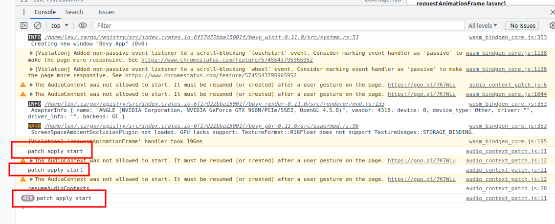 WASM audio too much `play` calls for AudioContext · Issue #9211 · bevyengine/bevy · GitHub