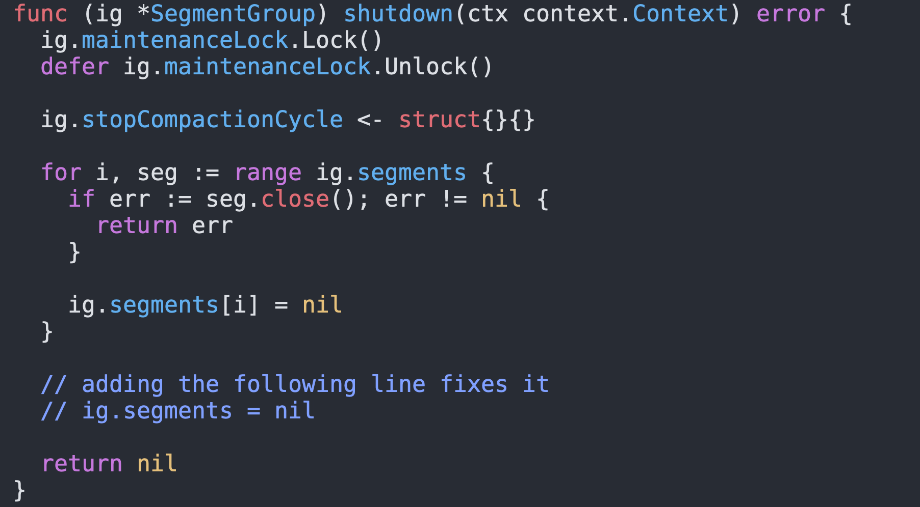 Bug Race Nil Pointer Panic Getsegmentwithupperboundary Flaky Test · Issue 1872 · Weaviate