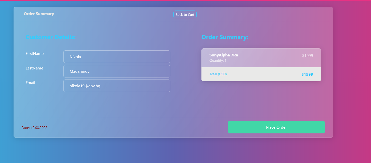 GitHub - NikolaMadzharov/CameraShop: Asp.Net Core project