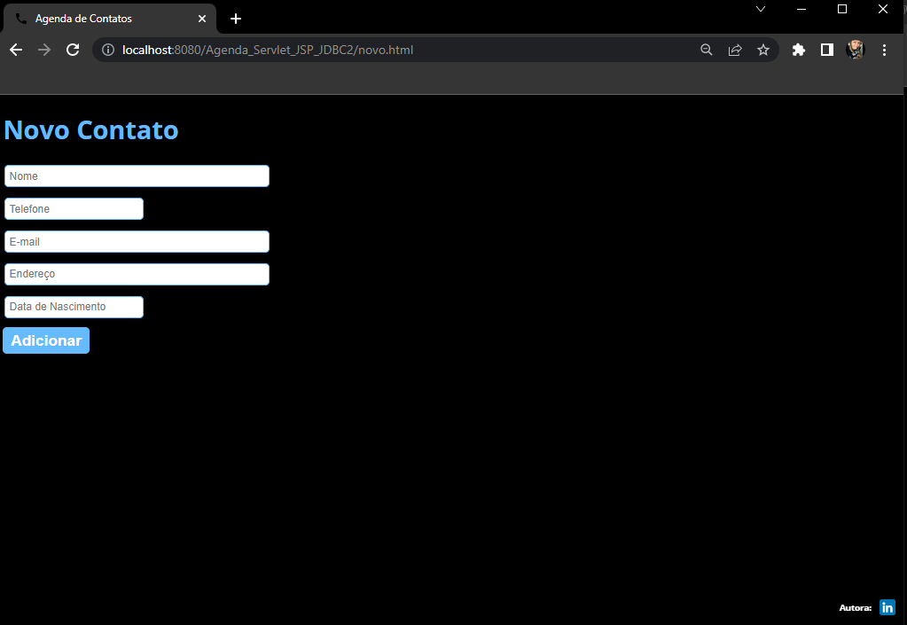GitHub - JuhLima85/Servlet_JSP_JDBC: Java Web - Agenda de contatos