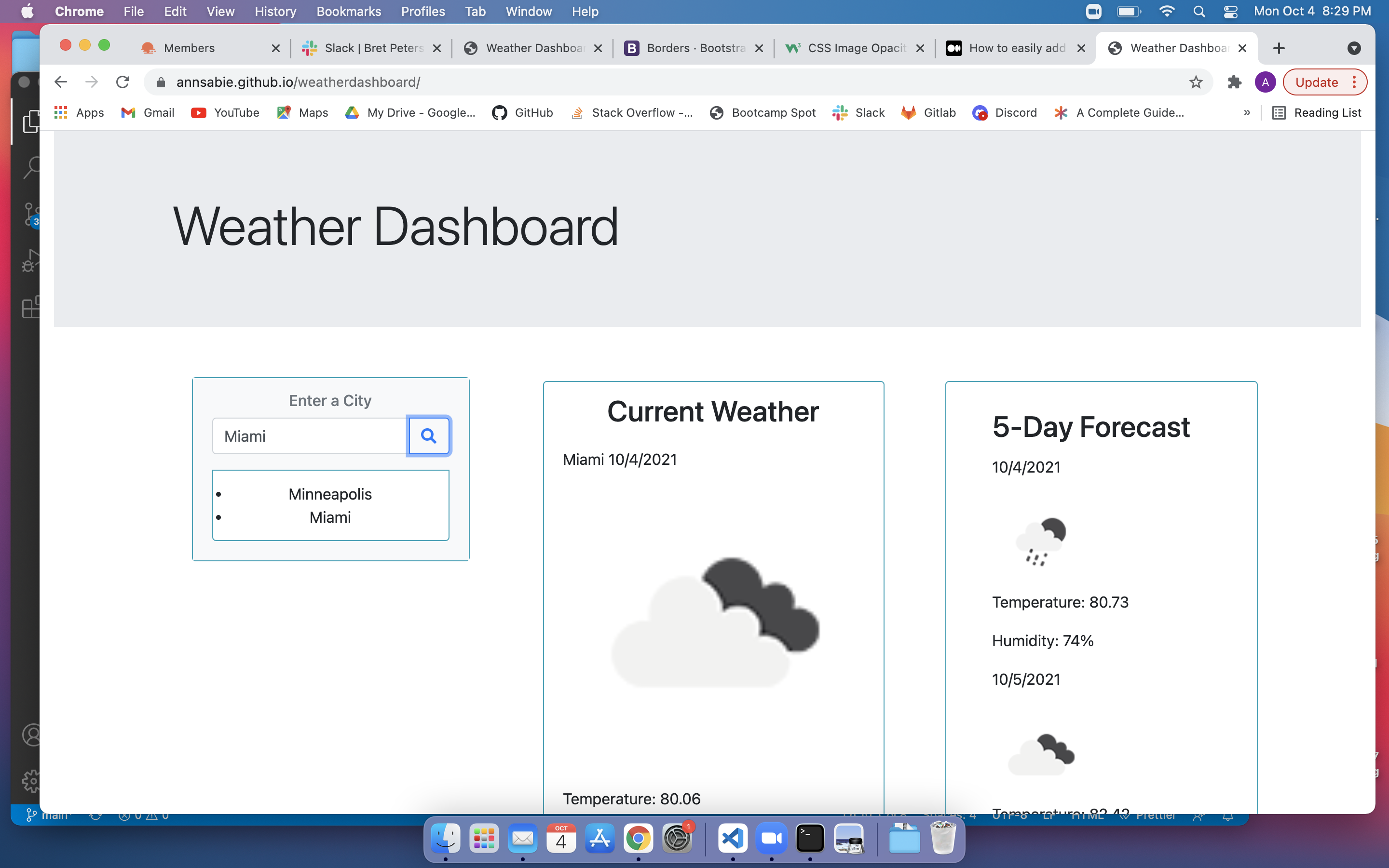 GitHub - annsabie/weatherdashboard